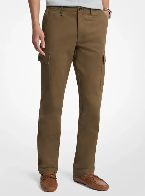 Michael Kors Stretch Cotton Twill Cargo Pants - Green