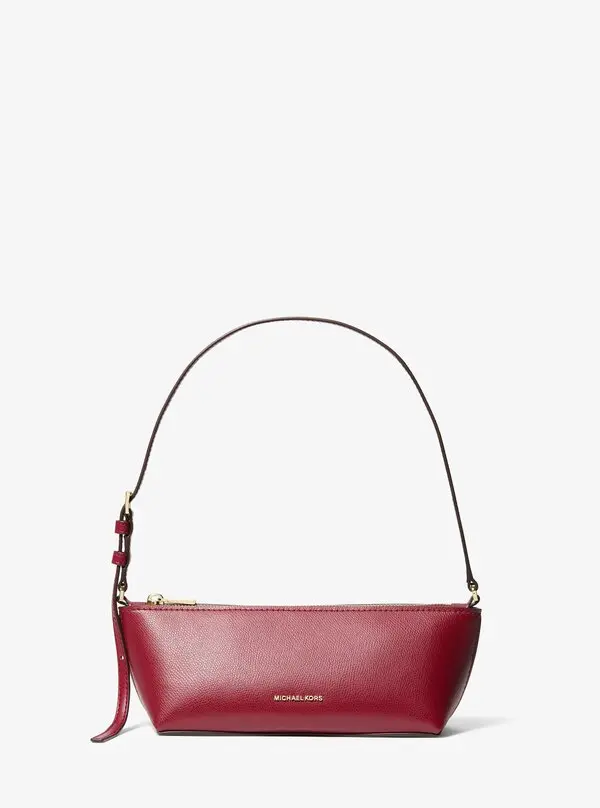 Michael Kors Laila Small Leather Pochette - Red