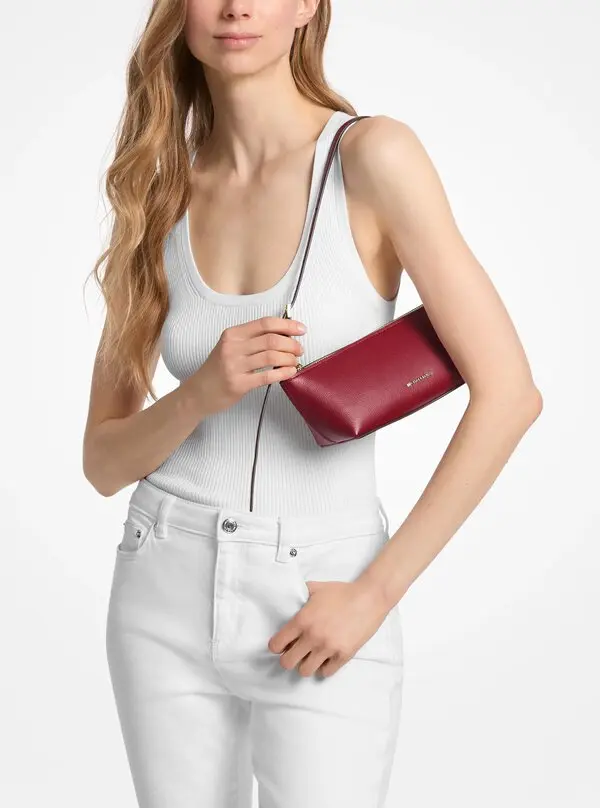 Michael Kors Laila Small Leather Pochette - Red