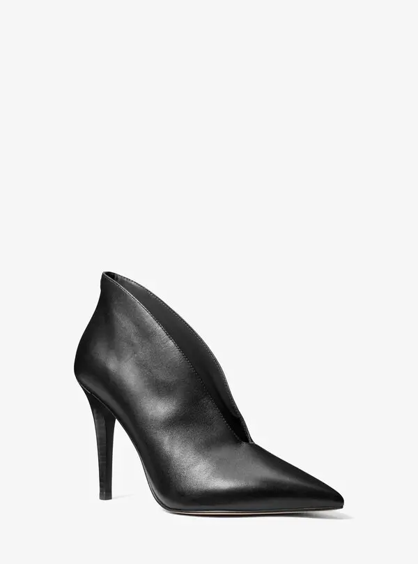 Michael Kors Tonya Leather Pointed Toe Pumps - Black