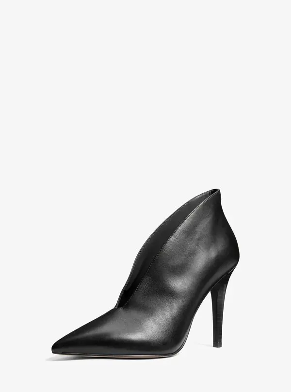 Michael Kors Tonya Leather Pointed Toe Pumps - Black