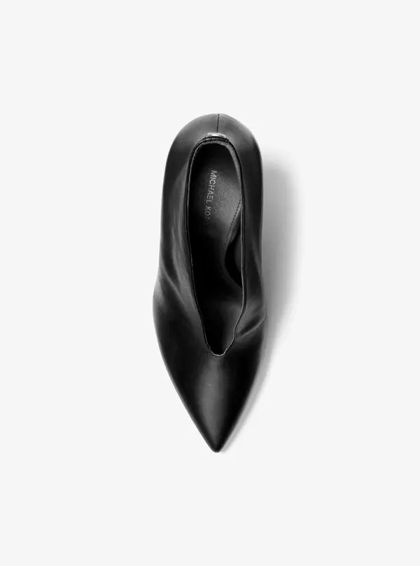 Michael Kors Tonya Leather Pointed Toe Pumps - Black