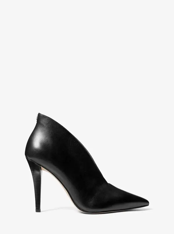 Michael Kors Tonya Leather Pointed Toe Pumps - Black