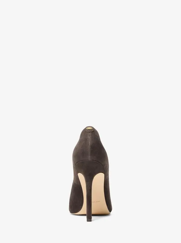 Michael Kors Elyse Suede Pointed Toe Stiletto Pumps - Brown
