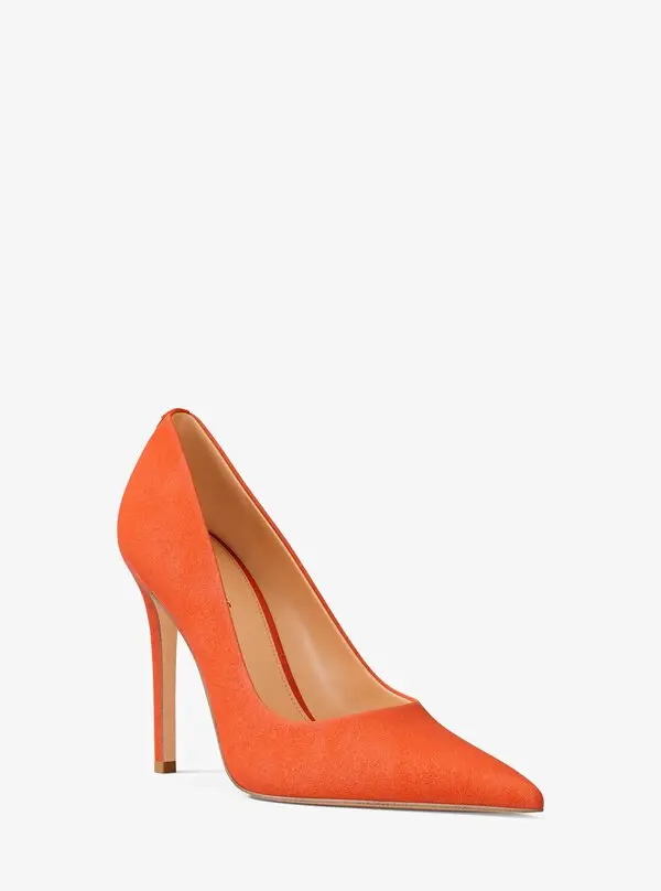 Michael Kors Elyse Suede Pointed Toe Stiletto Pumps - Pink