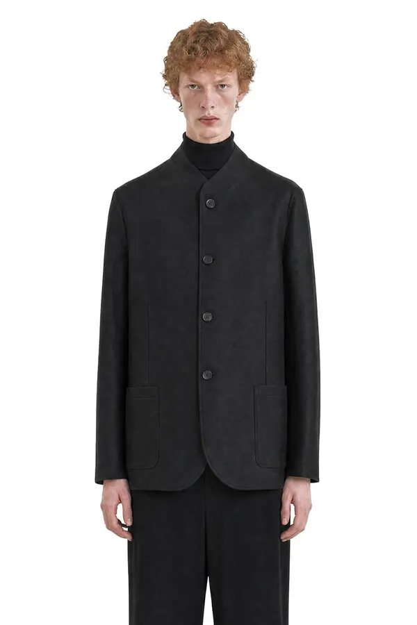 Harris Wharf London Nehru Jacket In Light Pressed Wool