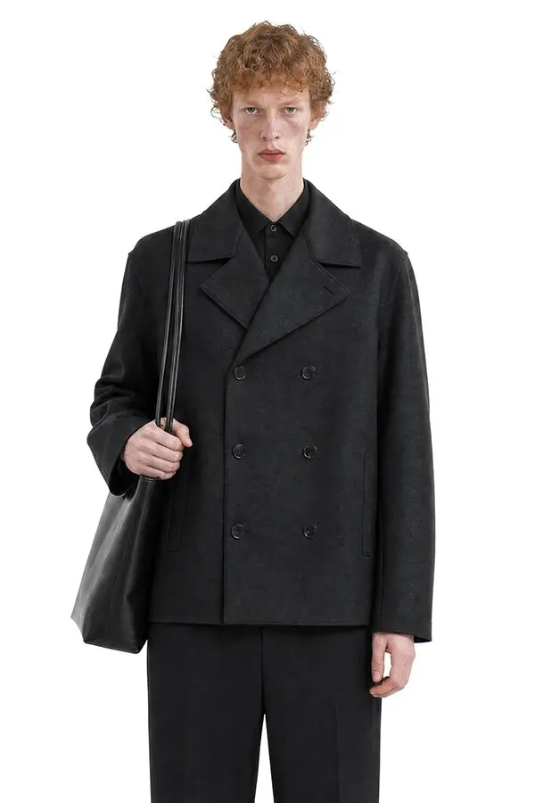Harris Wharf London Double Breasted Jacket In Superfine Merino Wool