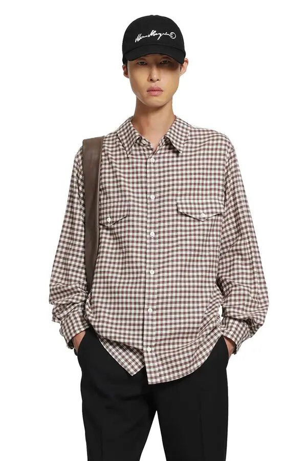 MAISON MARGIELA Check Cotton Flannel Shirt