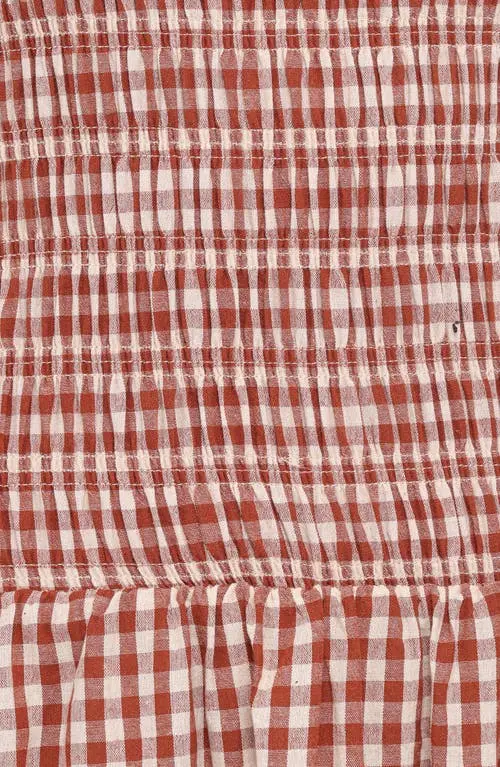 PETAL & PUP Maleny Gingham Smocked Maxi Dress