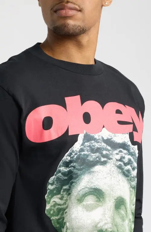 Obey Etruscan Graphic Cotton Long Sleeve T-shirt
