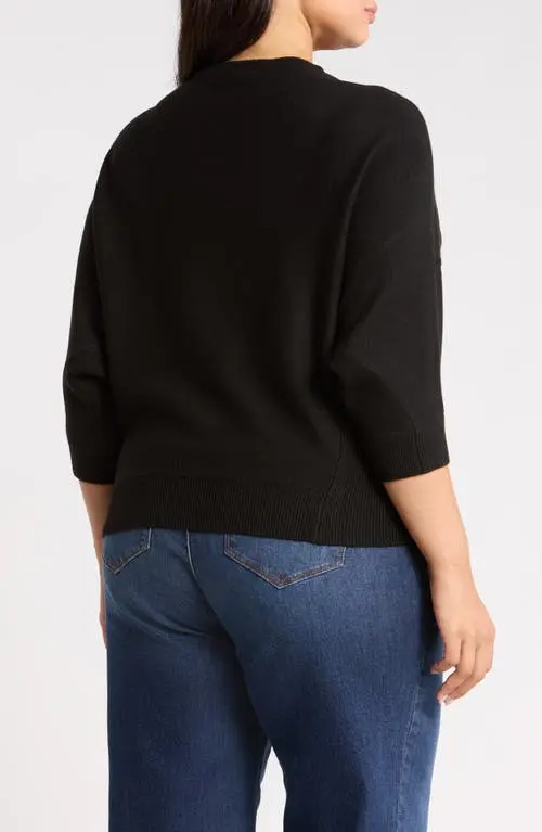 Wit & Wisdom Dolman Sleeve Crewneck Sweater - Black