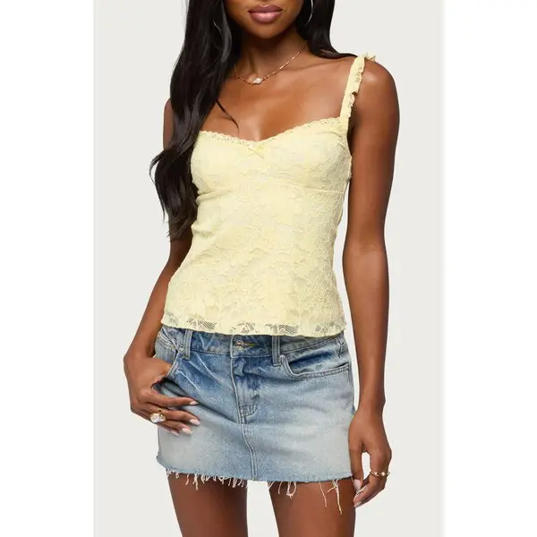 EDIKTED Frankie Lace Babydoll Camisole