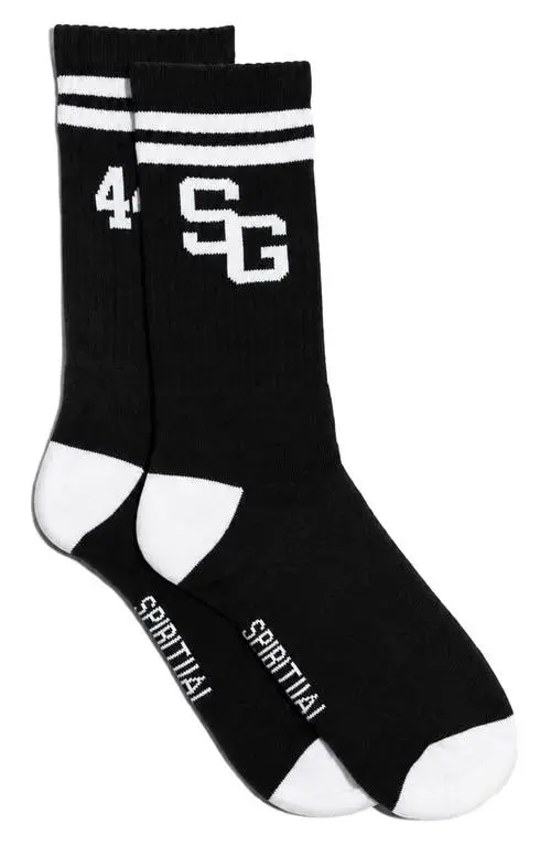 Spiritual Gangster 444" Crew Socks - Black