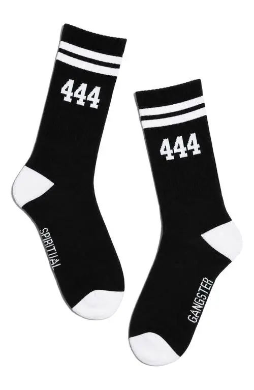 Spiritual Gangster 444" Crew Socks - Black