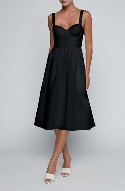 L'Agence Tiani Bustier Midi Dress