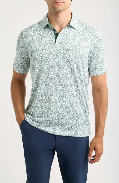 Johnston & Murphy Xc+™ Game Day Multisport Print Performance Polo - Green