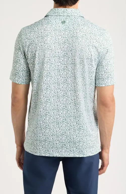 Johnston & Murphy Xc+™ Game Day Multisport Print Performance Polo - Green