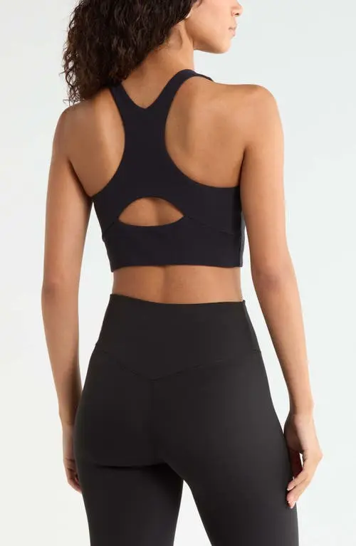 Zella Studio Luxe Essential Racerback Sports Bra - Black