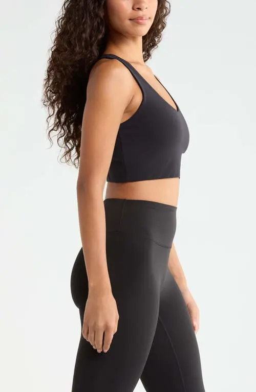 Zella Studio Luxe Essential Racerback Sports Bra - Black