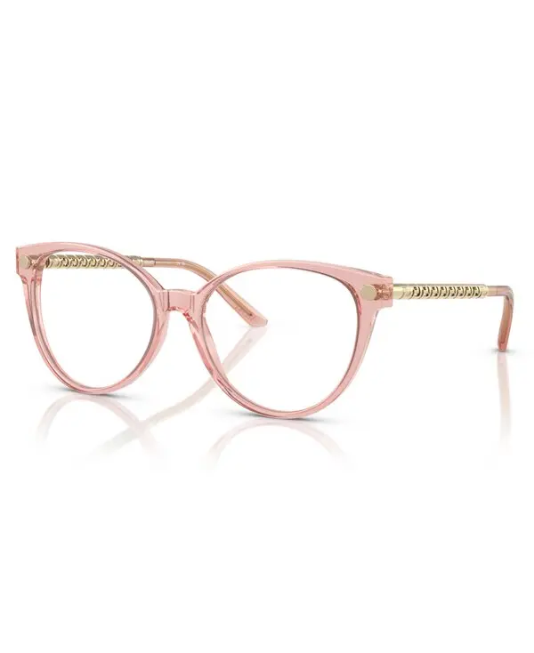Versace Cat Eye Eyeglasses - Transparent Pink