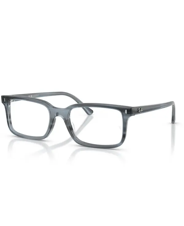 Ray-ban Rectangle Full Rim Eyeglasses - Striped Blue