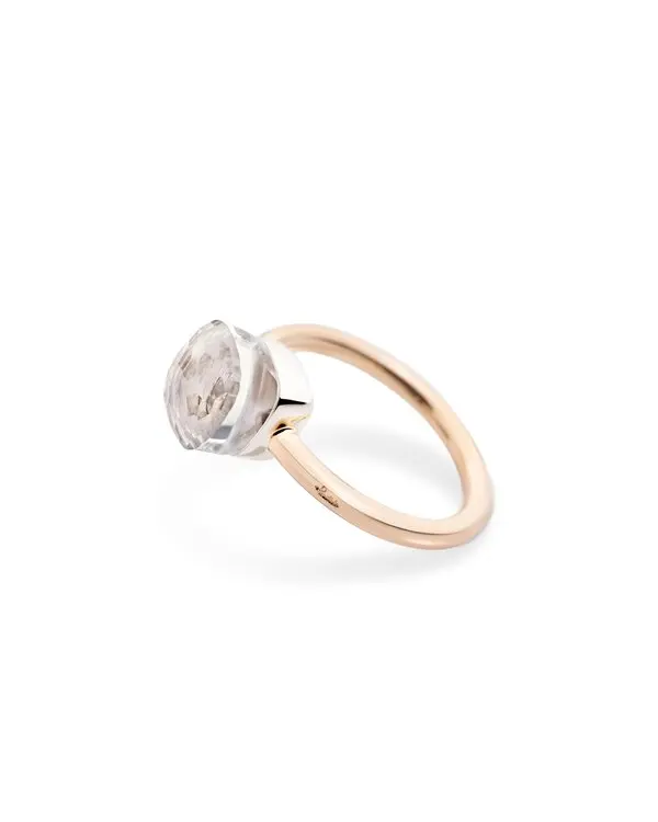 Pomellato 18k Rose Gold Nudo Topaz Cushion Petite Solitaire Ring