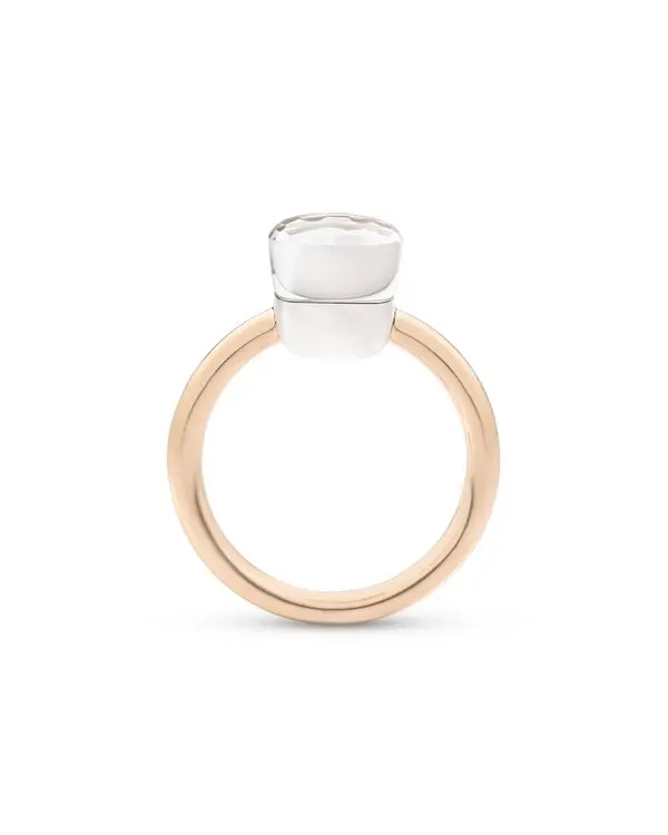 Pomellato 18k Rose Gold Nudo Topaz Cushion Petite Solitaire Ring
