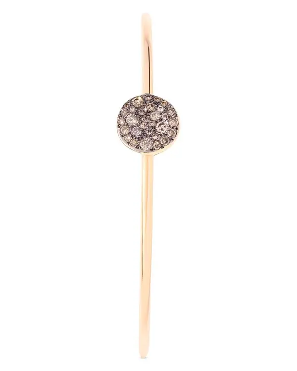 Pomellato 18k Rose Gold Sabbia Diamond Cluster Cuff Bracelet