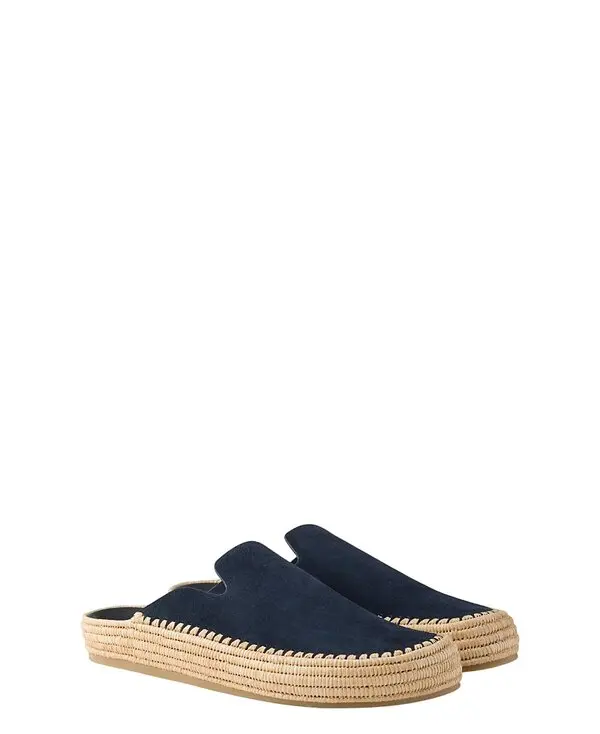 Prada Suede Woven Detail Mules