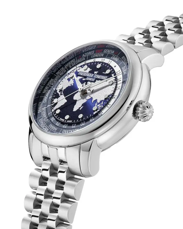 FREDERIQUE CONSTANT Classic Worldtimer Manufacture Bracelet Watch