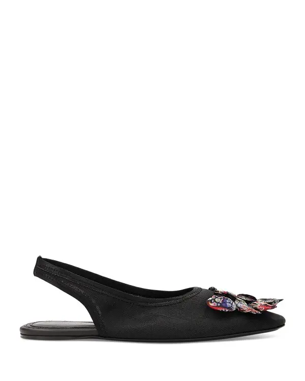 Dries Van Noten Embroidered Slingback Flats