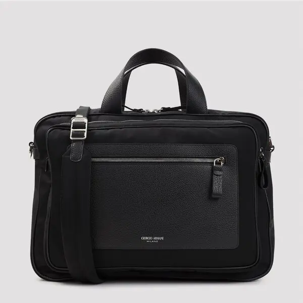 Giorgio Armani S Polyester Briefcase Handbag