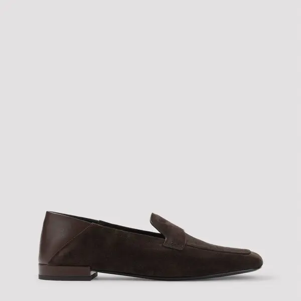 Giorgio Armani Suede Loafer In Calf Leather
