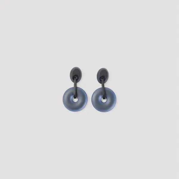 Giorgio Armani Textured Resin & Brass Drop Earrings For