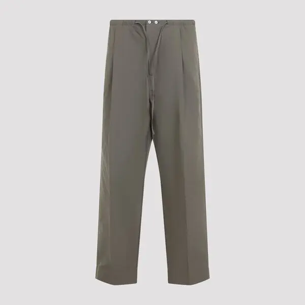 Bottega Veneta Regular & Straight-leg Cotton Trousers - Grey