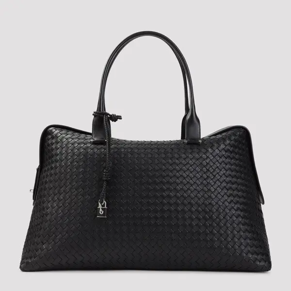 Bottega Veneta Leather Duffle Handbag With Adjustable Carry