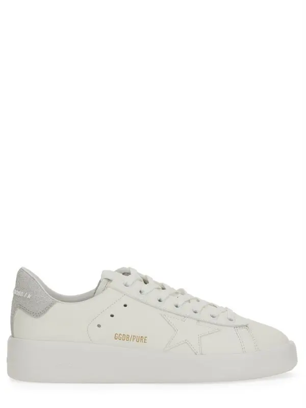 GOLDEN GOOSE Purestar Leather Sneakers - Silver