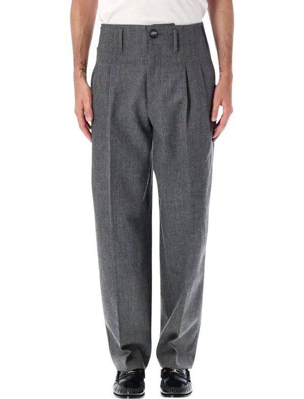AMI Paris Pleated Virgin Wool Trousers