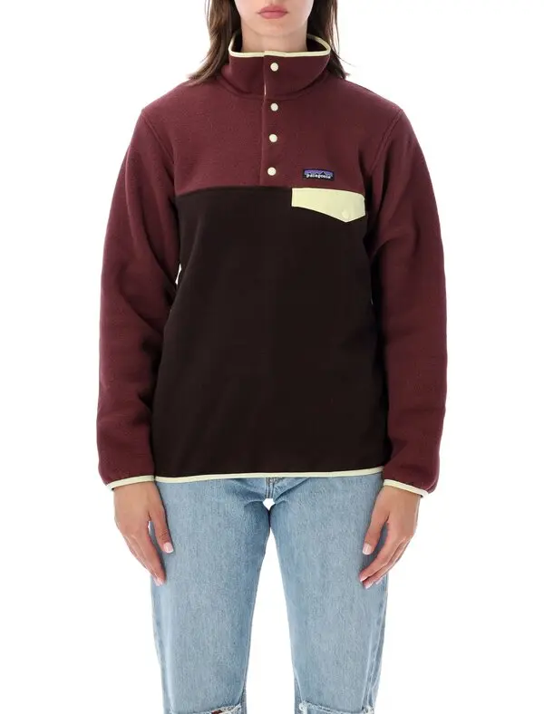 Patagonia Colorblock Snap-neck Fleece Pullover