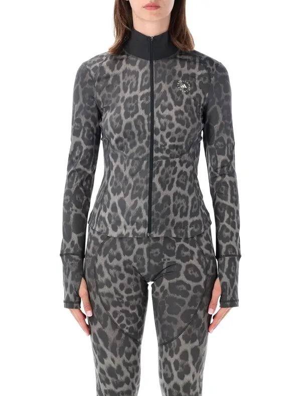Adidas By Stella McCartney Leopard Print Technical Training Jacket - Leo/grey