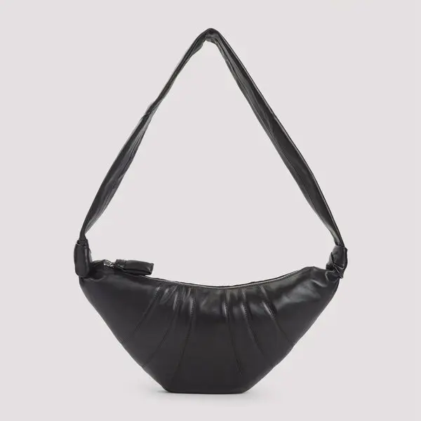 LEMAIRE Medium Croissant Handbag In Lamb Leather - Brown