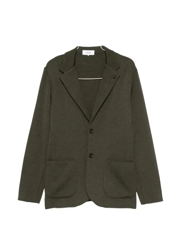 LARDINI 100% Wool Crewneck Sweater - Green