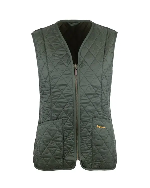 Barbour Quilted Zip-front Vest - Dark Olive