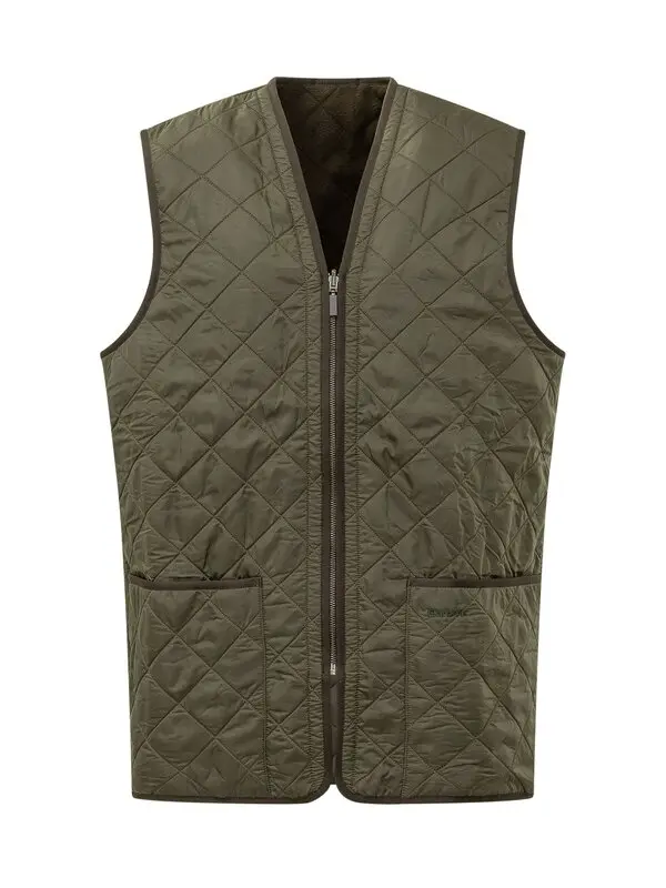 Barbour Quilted Zip-front Vest - Olive