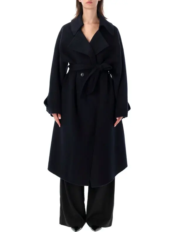 THE FRANKIE SHOP Belted Wool-blend Coat
