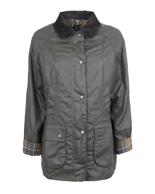 Barbour Waxed Cotton Field Coat - Olive