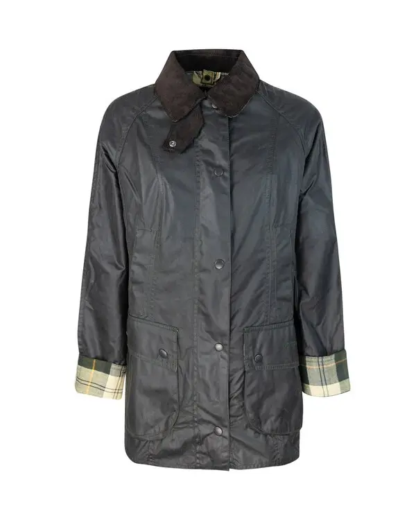 Barbour Waxed Cotton Field Coat - Sage