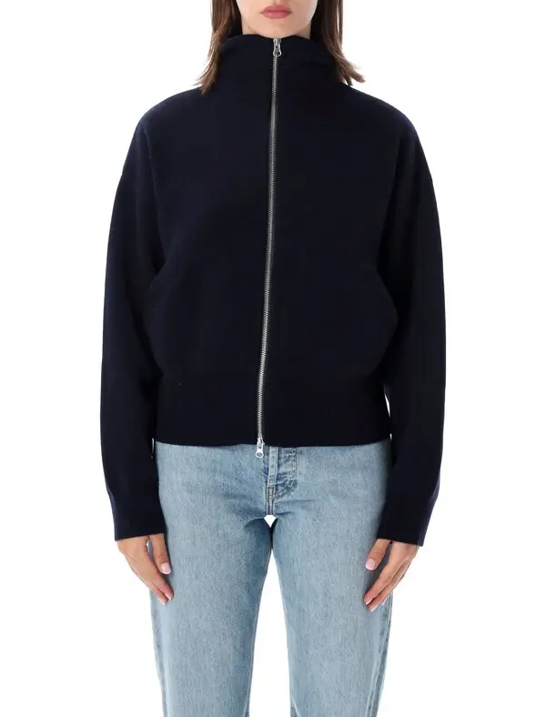 Extreme Cashmere 100% Cashmere Cropped Bomber Cardigan