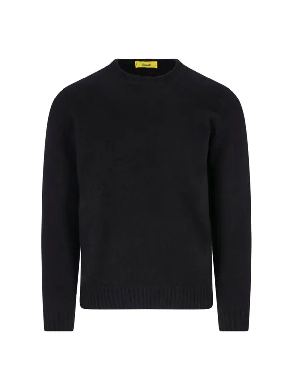 DRUMOHR Crewneck Fine Knit Long Sleeve Sweater - Black