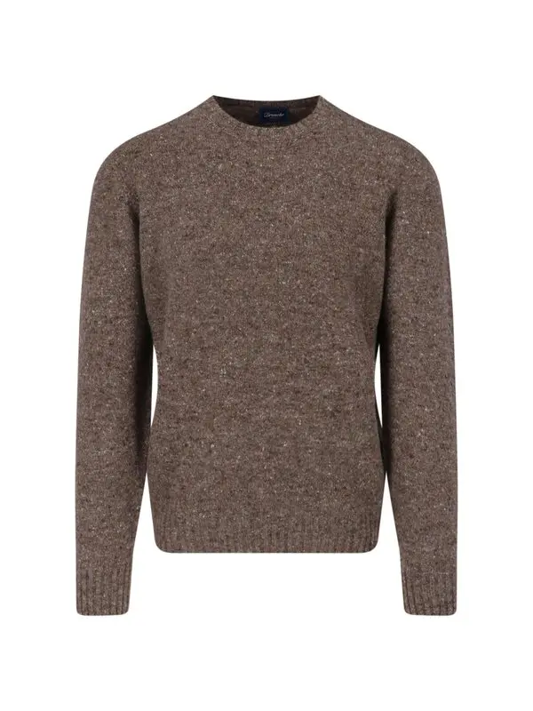 DRUMOHR Crewneck Long Sleeve Sweater - Brown